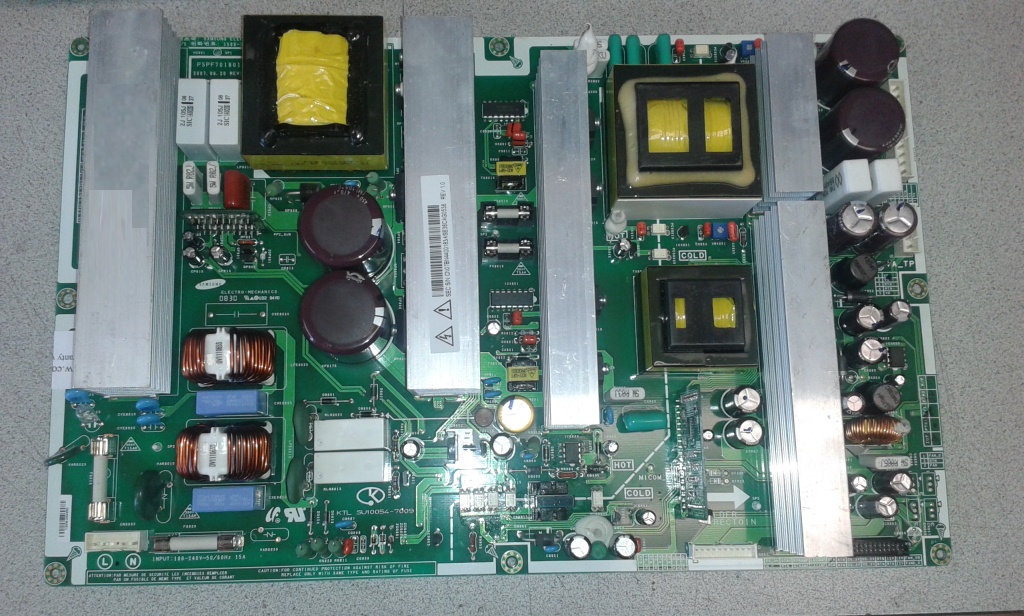 PSPF701801A / BN44-00183A Samsung power supply board - upgraded, tested ...